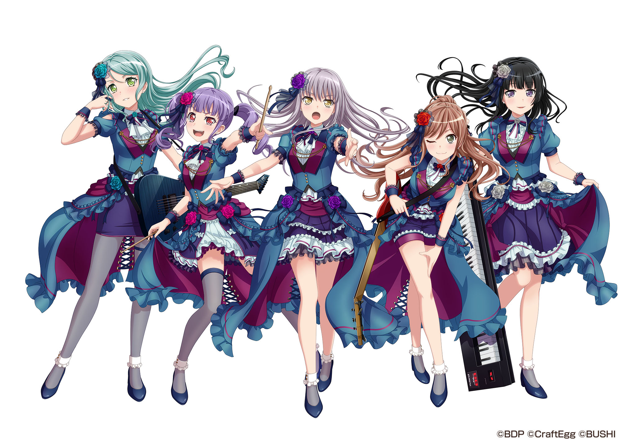 bang dream! bang dream! episode of roselia hikawa sayo imai lisa minato yukina shirokane rinko ...